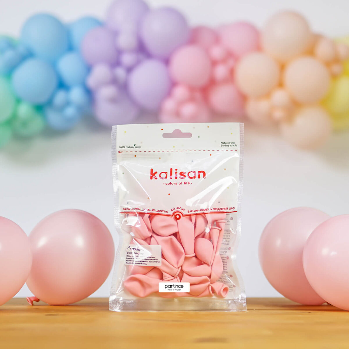 Lateks Balonlar - Makaron Retro Mirror ve pastel renkler - partince.com