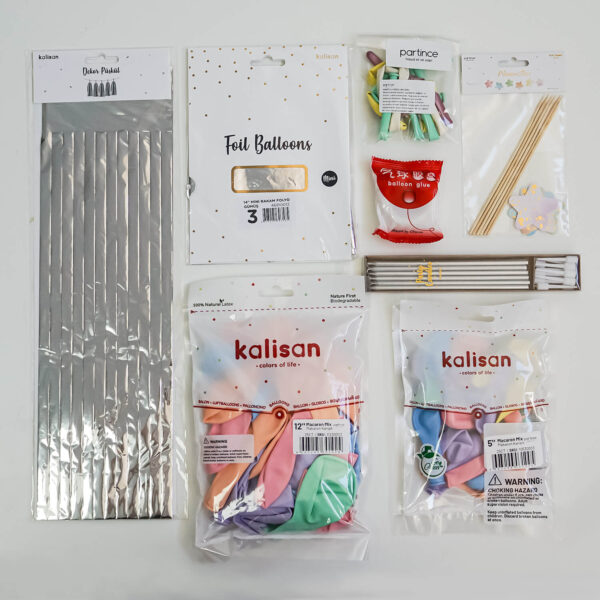 Silver Konsept Doğum Günü Balon Seti (1-2-3 Rakam Seçenekli) - partince.com