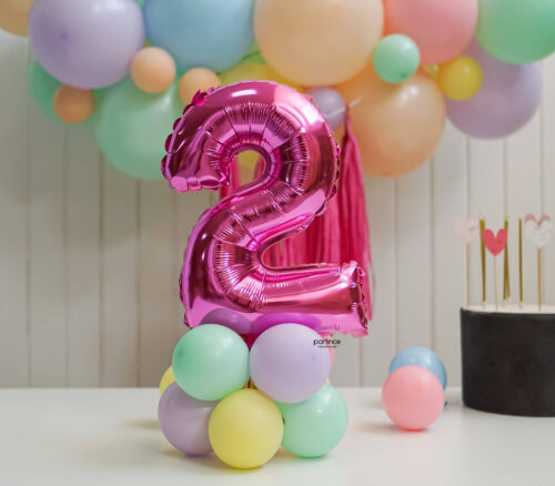 14″ Mini Pembe Rakam Folyo Balonlar – partince.com